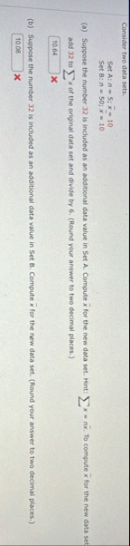Solved Consider two data sets.Set A:n=5;x‾=10Set B: | Chegg.com