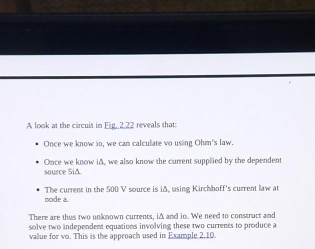 Solved 2.5 Analyzing a Circuit Containing Dependent | Chegg.com
