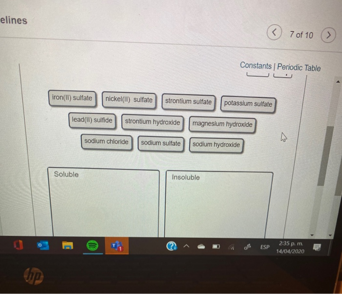Solved Constants Periodic Table Part A Classify these | Chegg.com