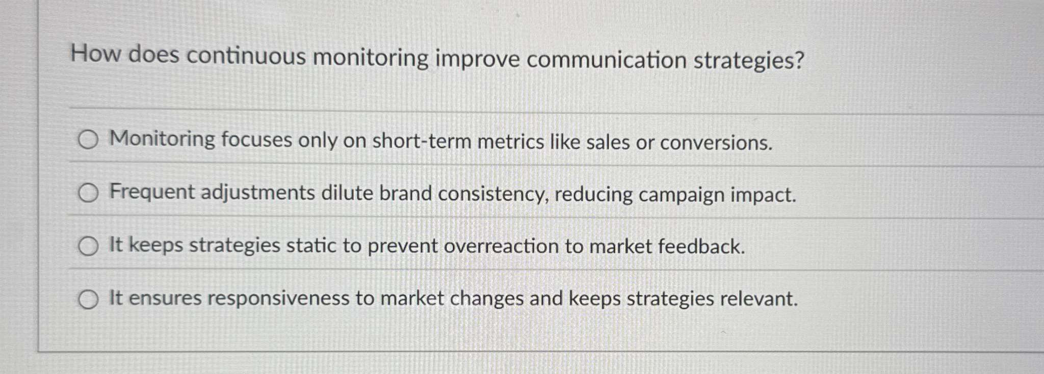 Solved How does continuous monitoring improve communication | Chegg.com