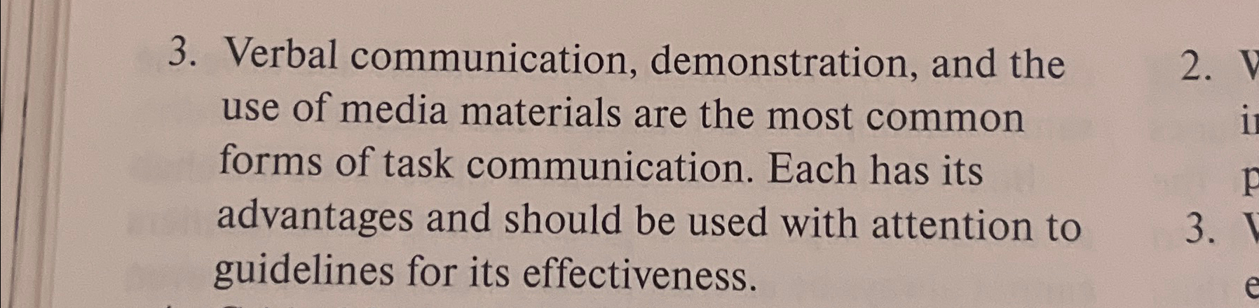 Solved Verbal communication, demonstration, and the use of | Chegg.com