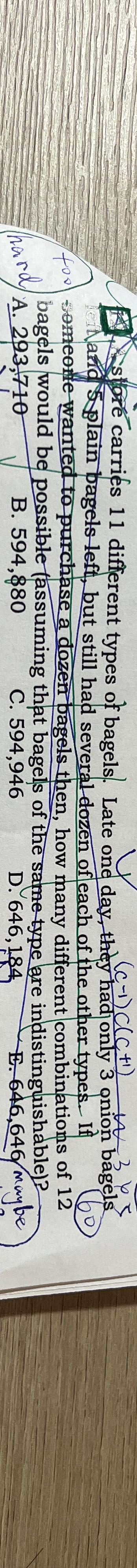 Solved S. ﻿ste carries 11 ﻿different types of bagels. Late | Chegg.com