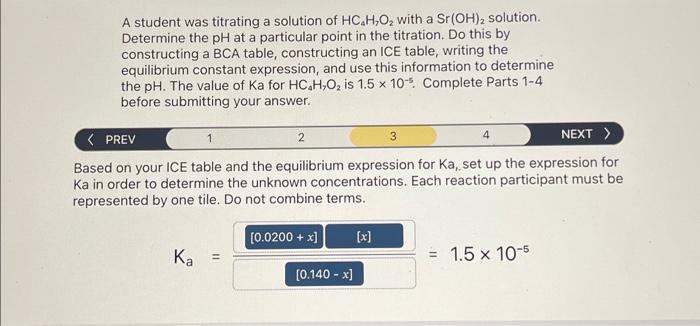 Solved A student was titrating a solution of HC4H7O2 with a | Chegg.com