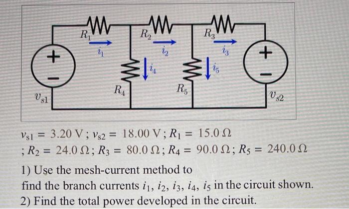 Solved Use the Mesh-Current method to find the branch | Chegg.com