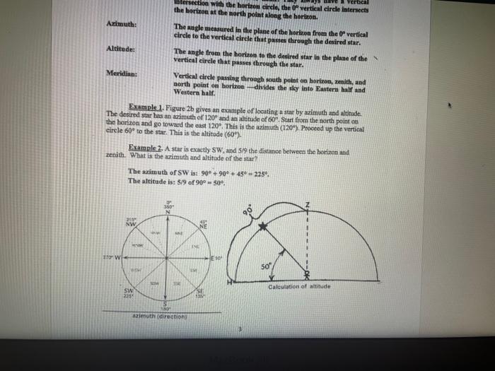 Azimuth: Altitude: Meridian: 270 Wi Example 1. Figure | Chegg.com