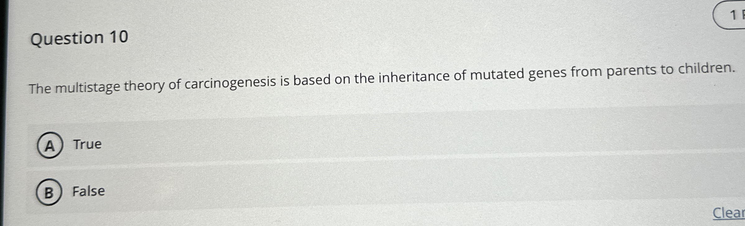 Solved Question 10The multistage theory of carcinogenesis is | Chegg.com
