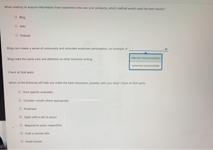 Solved When wishing to acquire information from customers | Chegg.com