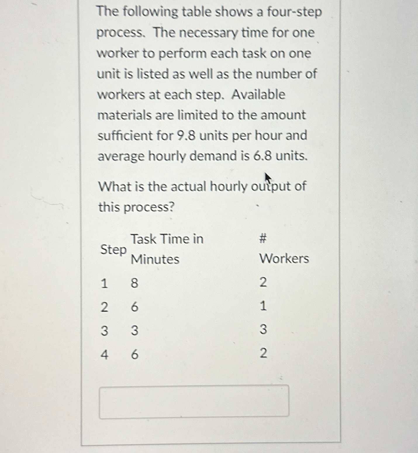 Solved The following table shows a four-step process. The | Chegg.com