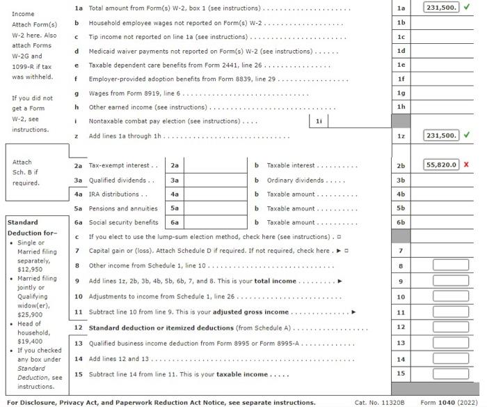Complete the Richard's Form 1040. Form Department of | Chegg.com