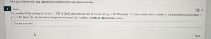 Solved Give your answer with two (2) decimal precision | Chegg.com