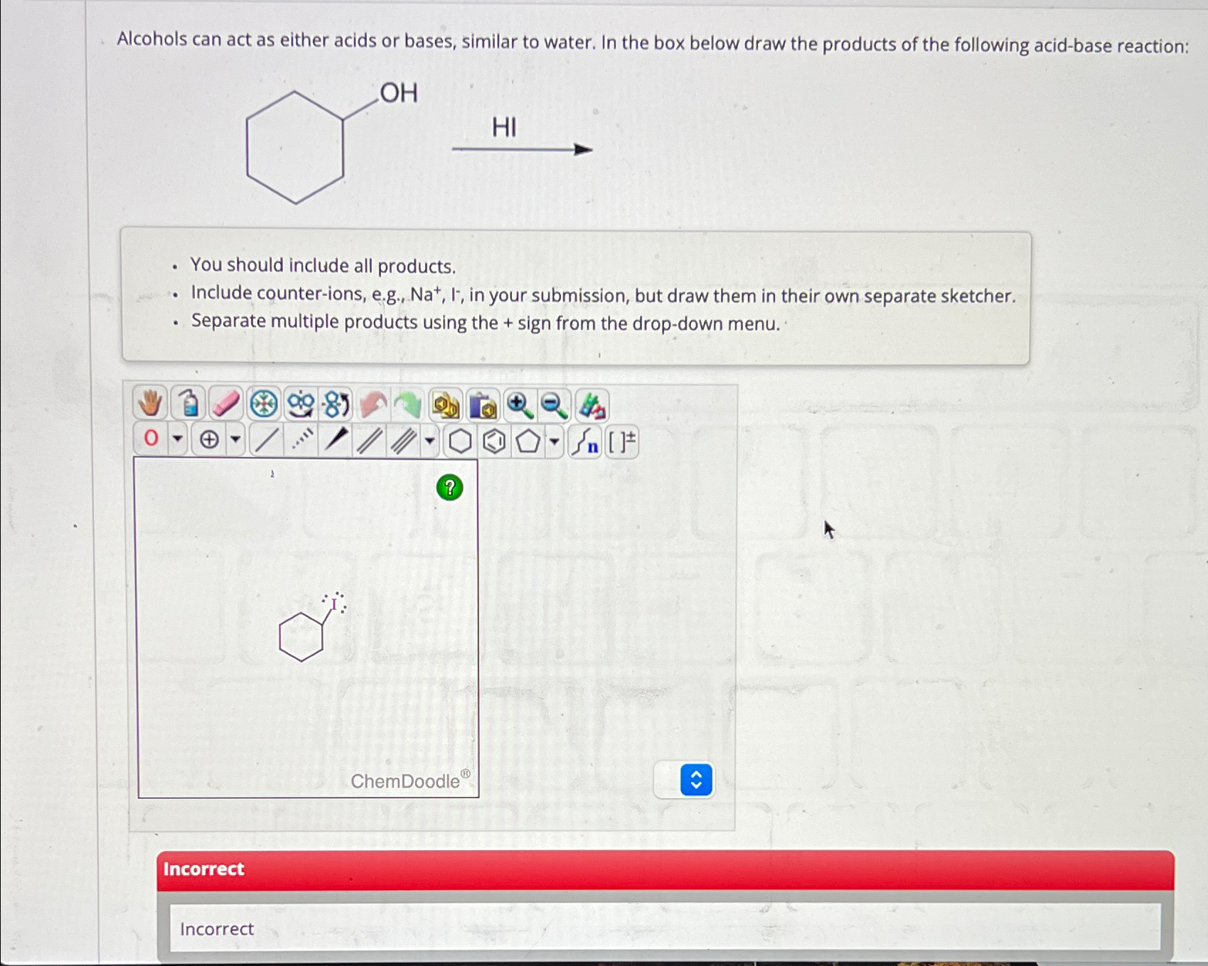 Alcohols can act as either acids or bases, similar to | Chegg.com