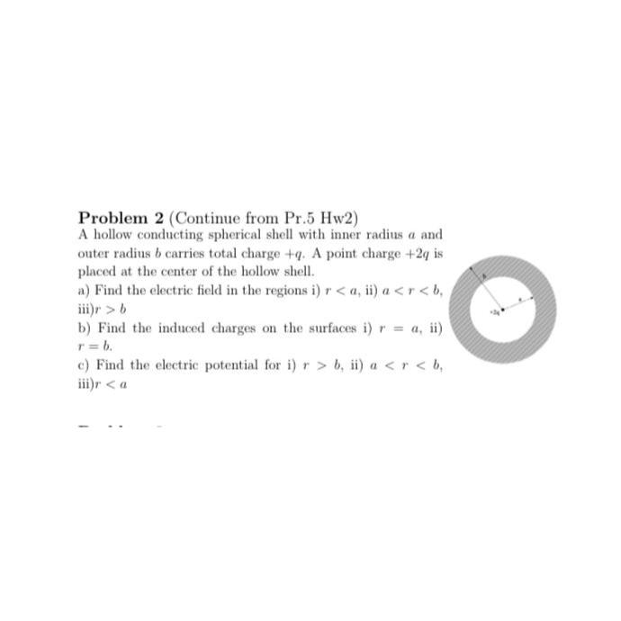 Solved Problem 2 (Continue from Pr. 5 ﻿Hw2)A hollow | Chegg.com