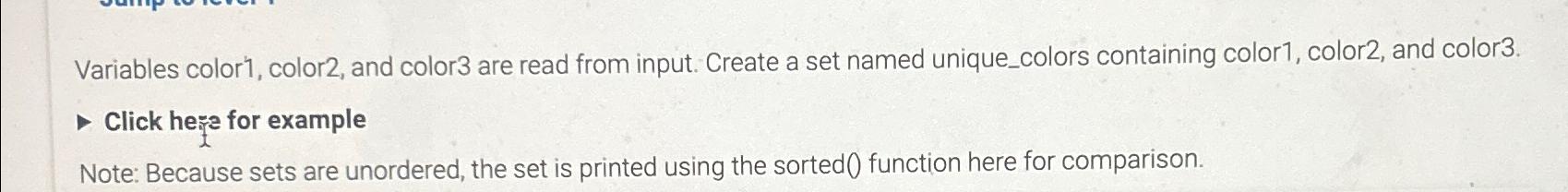 Solved Variables color1, ﻿color2, ﻿and color3 ﻿are read from | Chegg.com