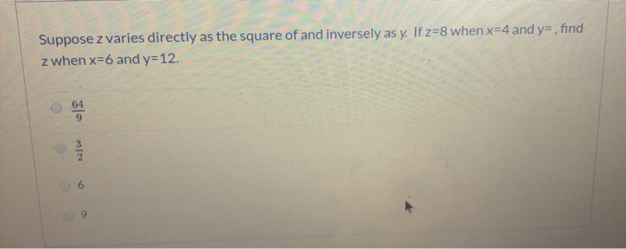 Solved Suppose z varies directly as the square of and | Chegg.com