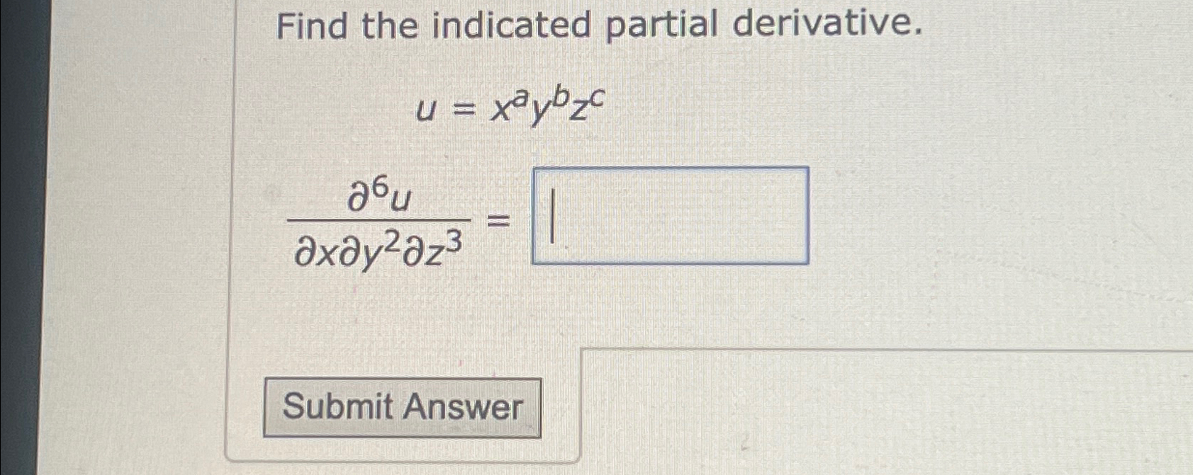 Solved Find the indicated partial | Chegg.com