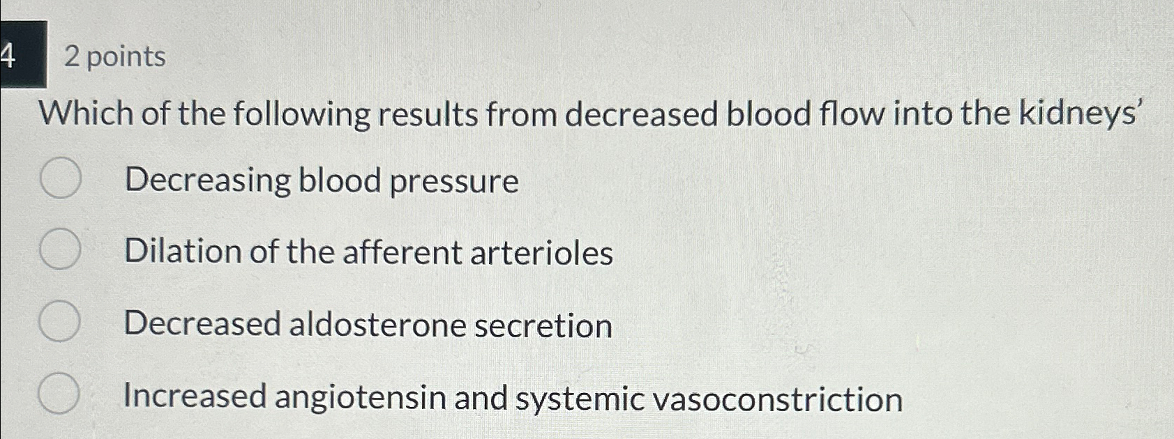 Solved 4 ﻿pointsWhich of the following results from | Chegg.com