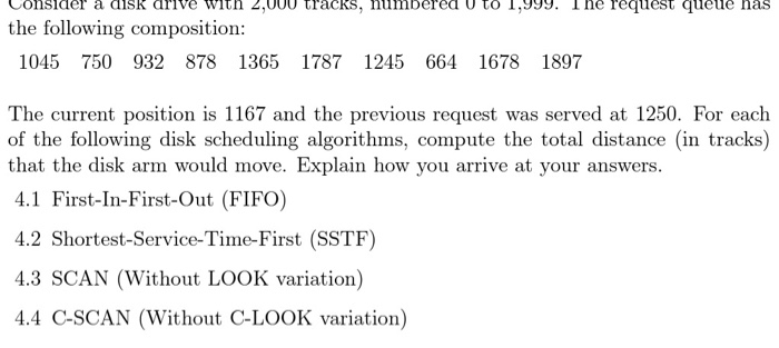 Solved Consider a disk drive with 2,000 tracks, numbered U | Chegg.com