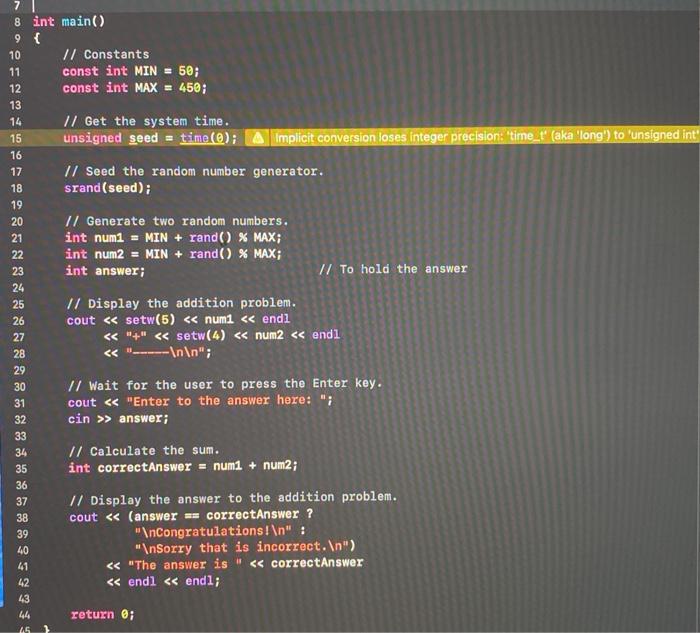 Solved C++. I've provided the starter code please work on | Chegg.com