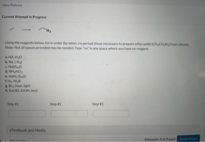 Solved View Policies Show Attempt History Current Attempt in | Chegg.com