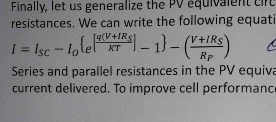 resistances. We can write the following equat | Chegg.com