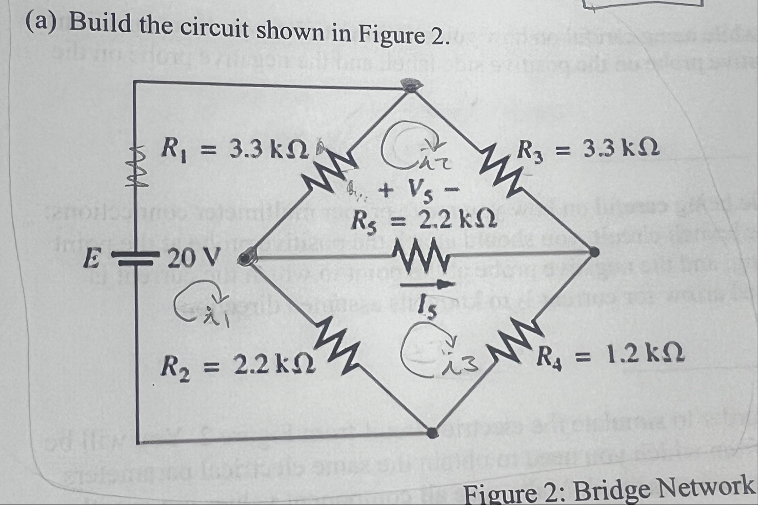 (a) ﻿Build the circuit shown in Fire 2.Figure 2: | Chegg.com
