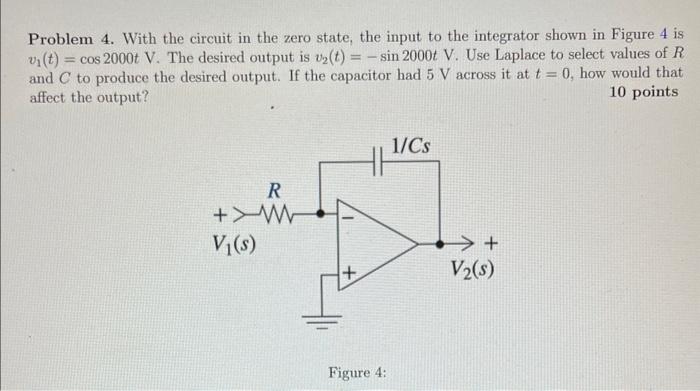 Solved Problem 4. With the circuit in the zero state, the | Chegg.com