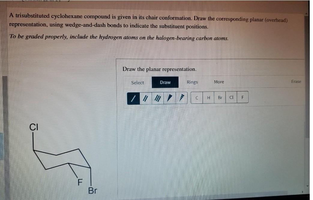 Solved A trisubstituted cyclohexane compound is given in its | Chegg.com
