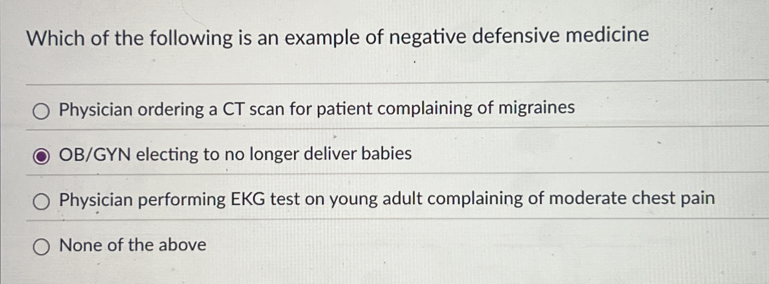 Solved Which of the following is an example of negative | Chegg.com