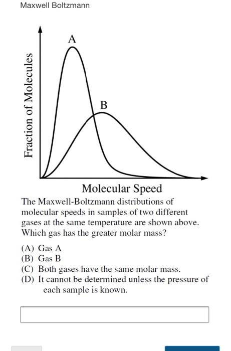 Solved Maxwell Boltzmann A Fraction of Molecules B Molecular | Chegg.com