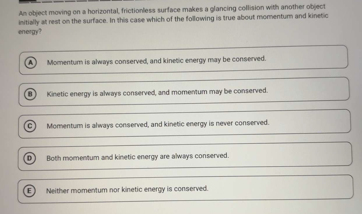 Solved An object moving on a horizontal, frictionless | Chegg.com