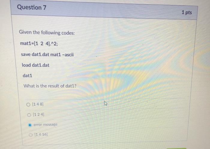 Solved 1 pts Question 1 What is output if we type calcy(1/2) | Chegg.com