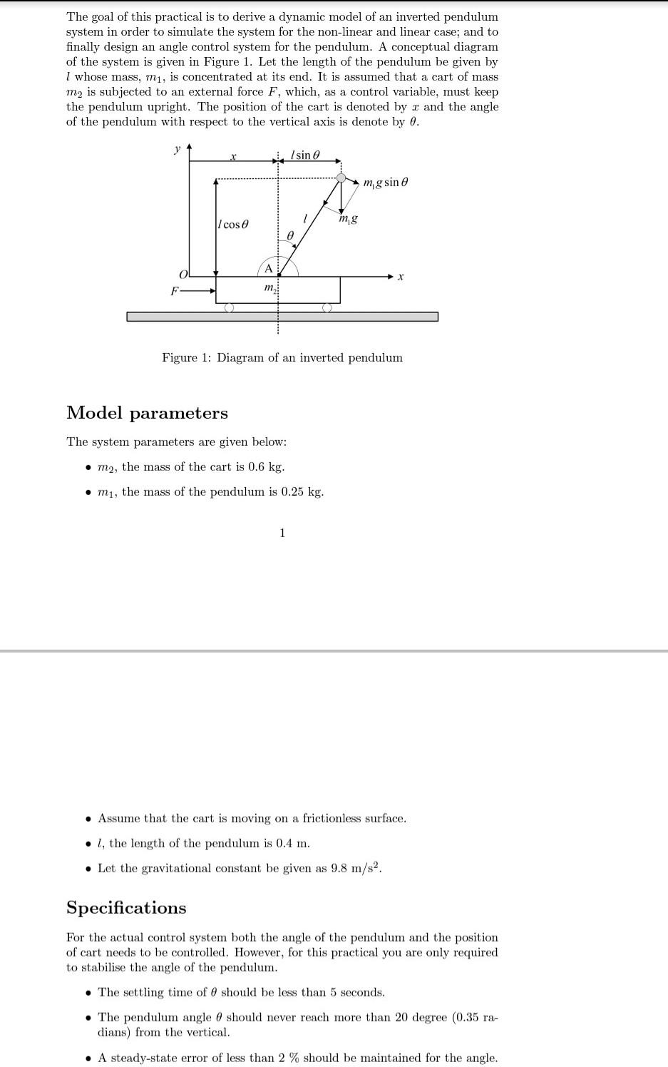 Solved The goal of this practical is to derive a dynamic | Chegg.com