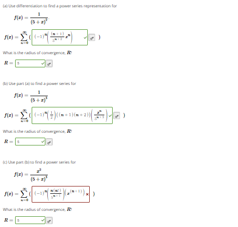 Solved (a) ﻿Use difrerentiation to lind a power series | Chegg.com