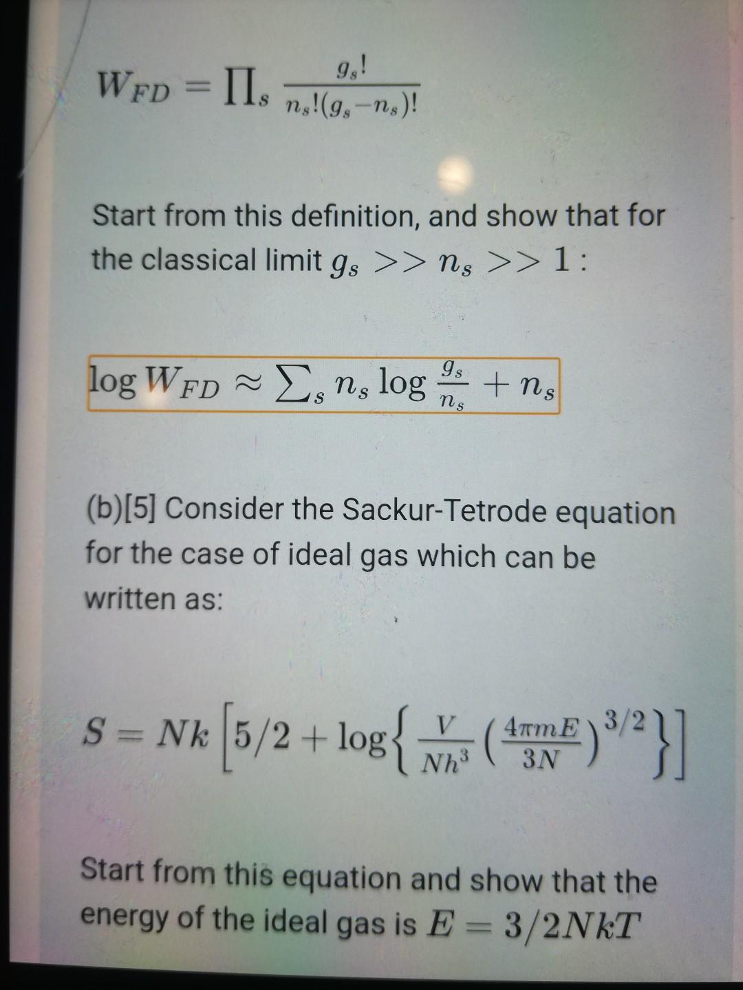 Solved Wed = II 9,! n!(g-n)! Start from this definition, and | Chegg.com