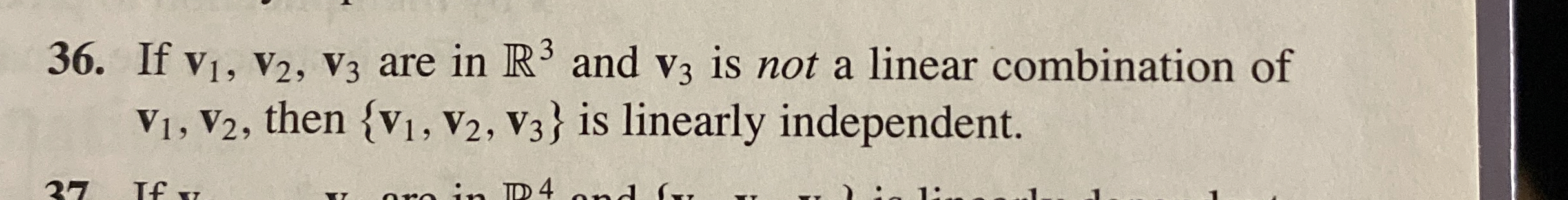 Solved If v1,v2,v3 ﻿are in R3 ﻿and v3 ﻿is not a linear | Chegg.com