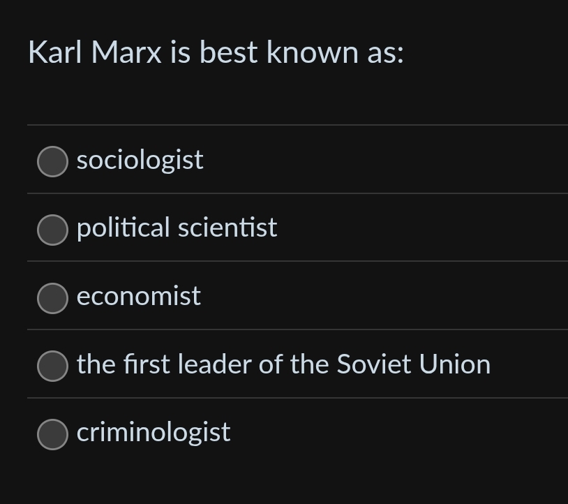 Karl Marx is best known as:sociologistpolitical | Chegg.com