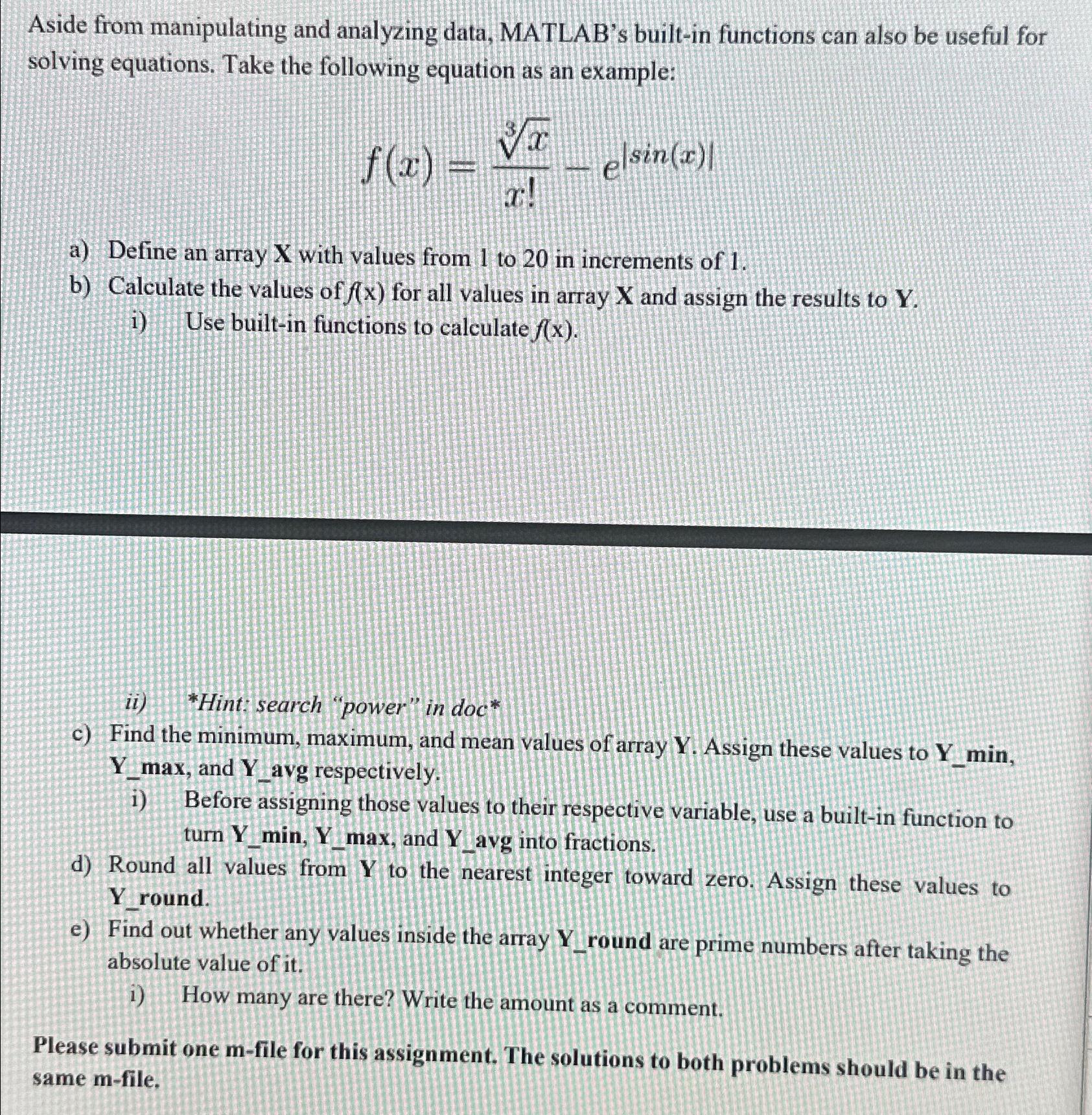 Solved Aside from manipulating and analyzing data, MATLAB's | Chegg.com