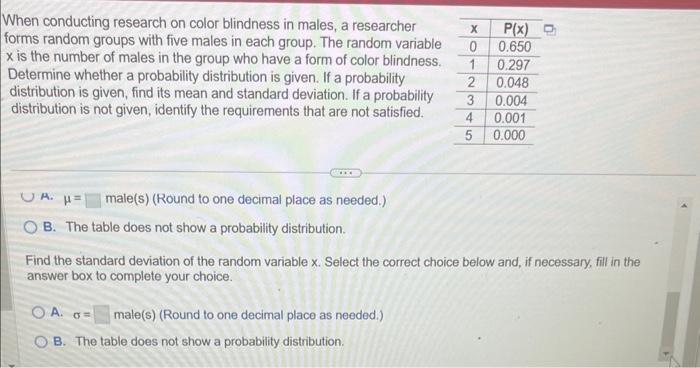 Solved Find The Standard Deviation Of The Random Variable X