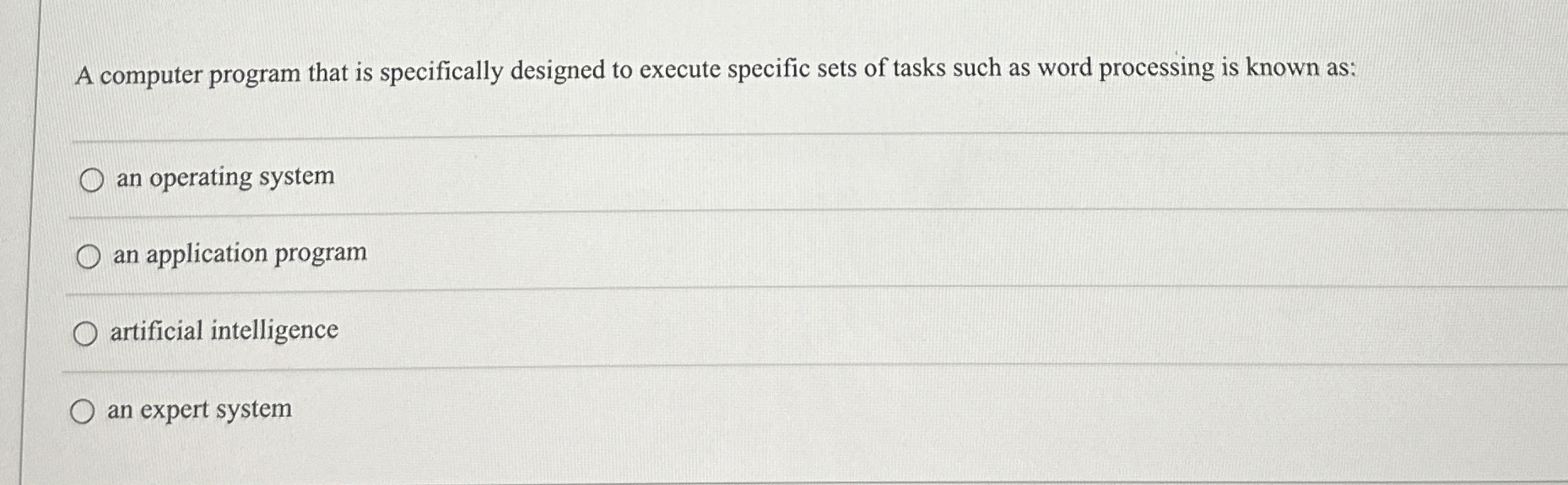 Solved A computer program that is specifically designed to | Chegg.com