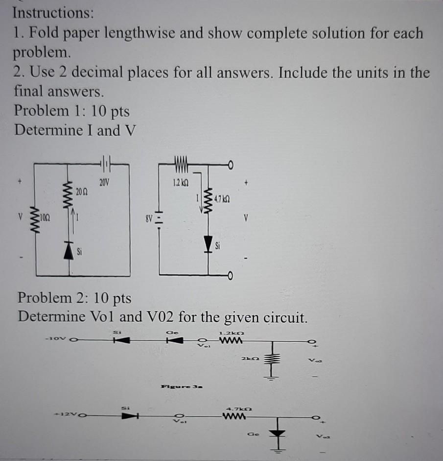 Solved Instructions: 1. Fold paper lengthwise and show | Chegg.com