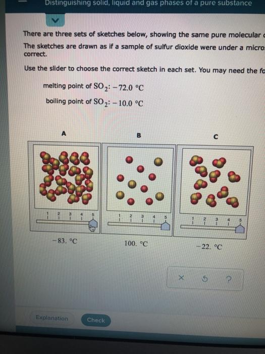 Solved MATTER Distinguishing solid, liquid and gas phases of | Chegg.com
