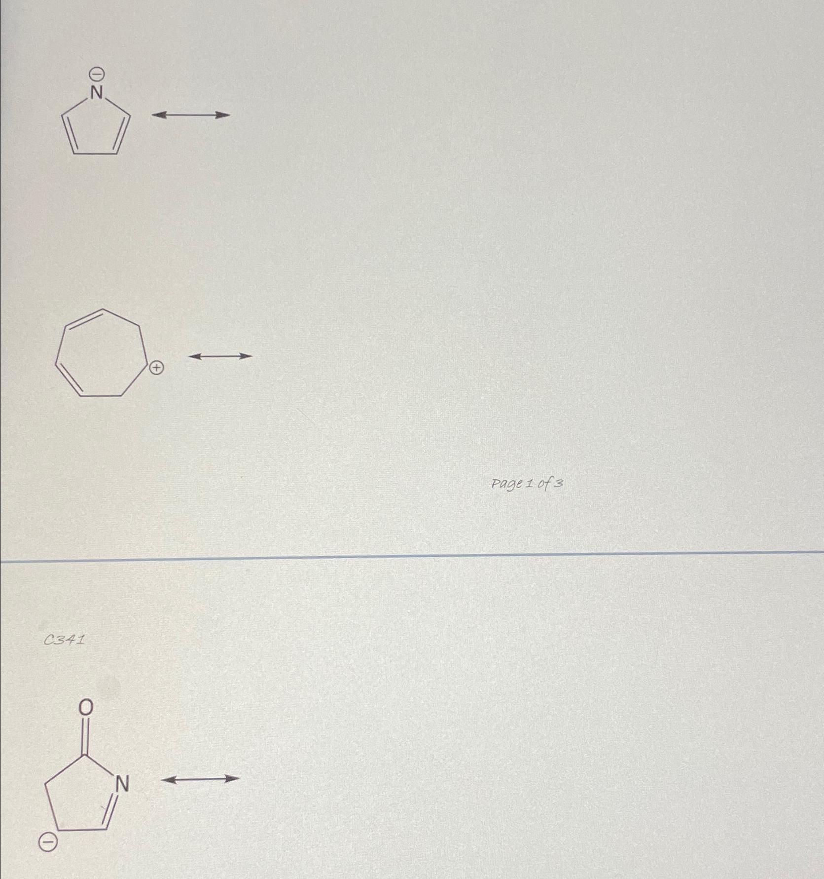Solved draw all resonance structures for the following | Chegg.com
