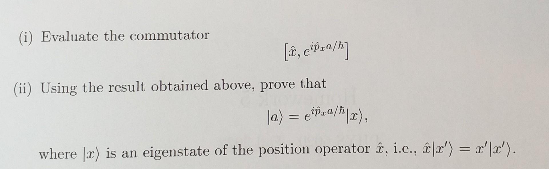 Solved Let x^ and p^x be the quantum mechanical operators | Chegg.com