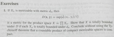 Solved ExercisesIf xn ﻿is metrizable with metric dn, | Chegg.com