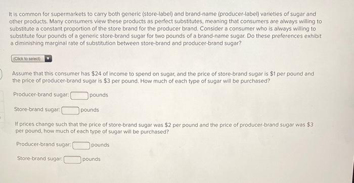 Solved It is common for supermarkets to carry both generic | Chegg.com