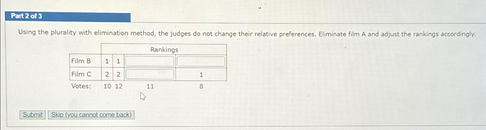 Part 2 ﻿of 3using The Plurality With Elimination