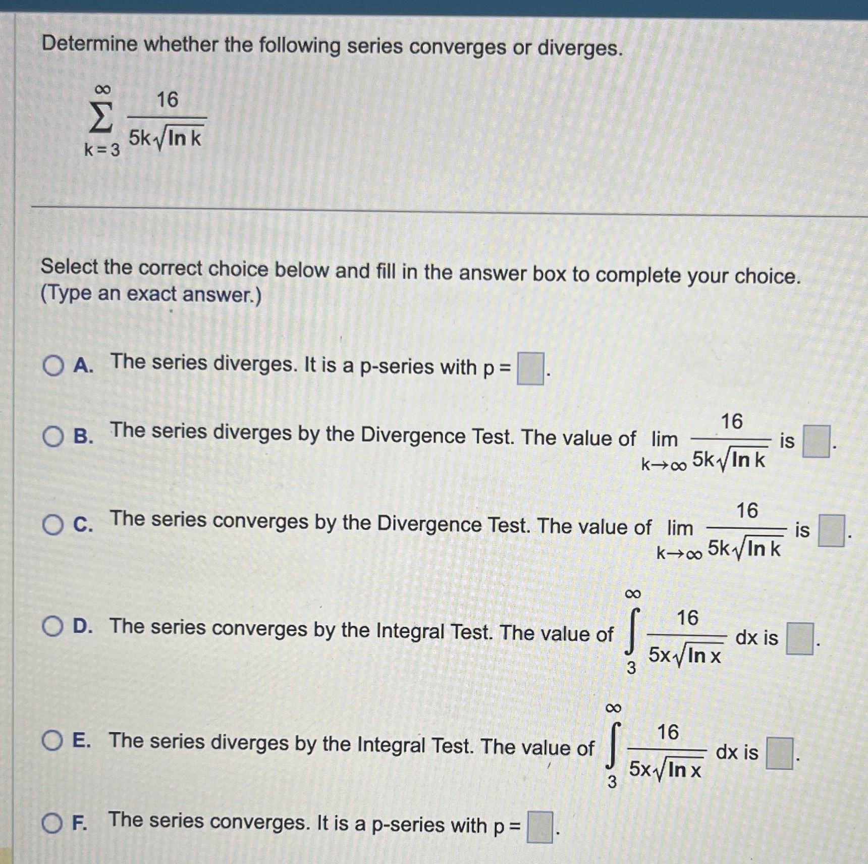 Solved Determine whether the following series converges or | Chegg.com