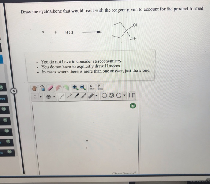 Solved Draw the cycloalkene that would react with the | Chegg.com