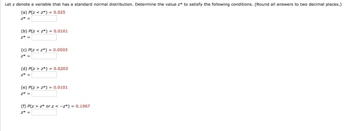 Solved Let z denote a variable that has a standard normal | Chegg.com