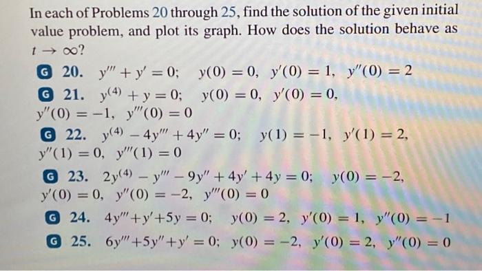 Solved question 24 only, pleaseIn each of Problems 20 | Chegg.com